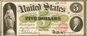 Oversized Five Dollar Bills | Values and Pricing for Old Five Dollar ...