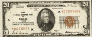 Value of 1929 $20 Federal Reserve Bank Notes – Sell Old Currency